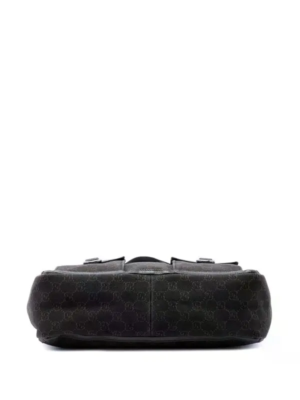Gucci Gg Denim Abbey D-ring Pocket Tote Bag - Brown
