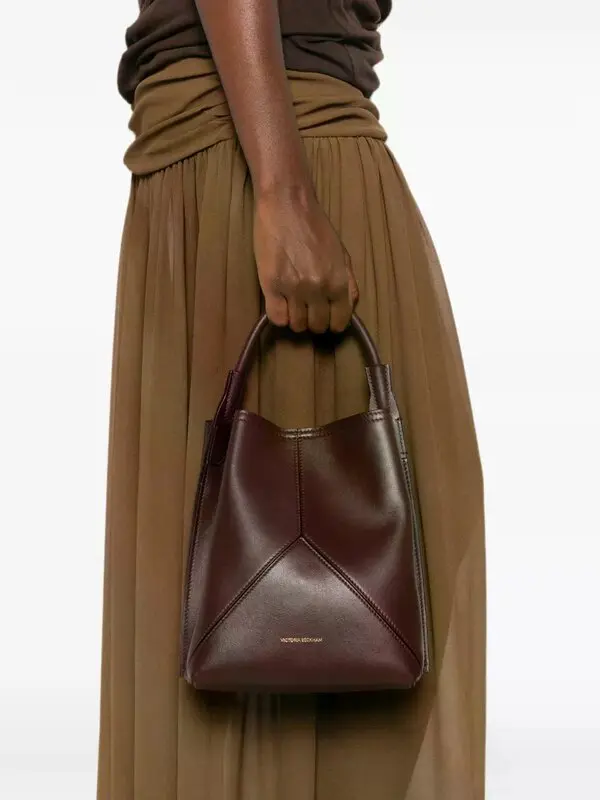Victoria Beckham Geometric Paneled Leather Tote Bag