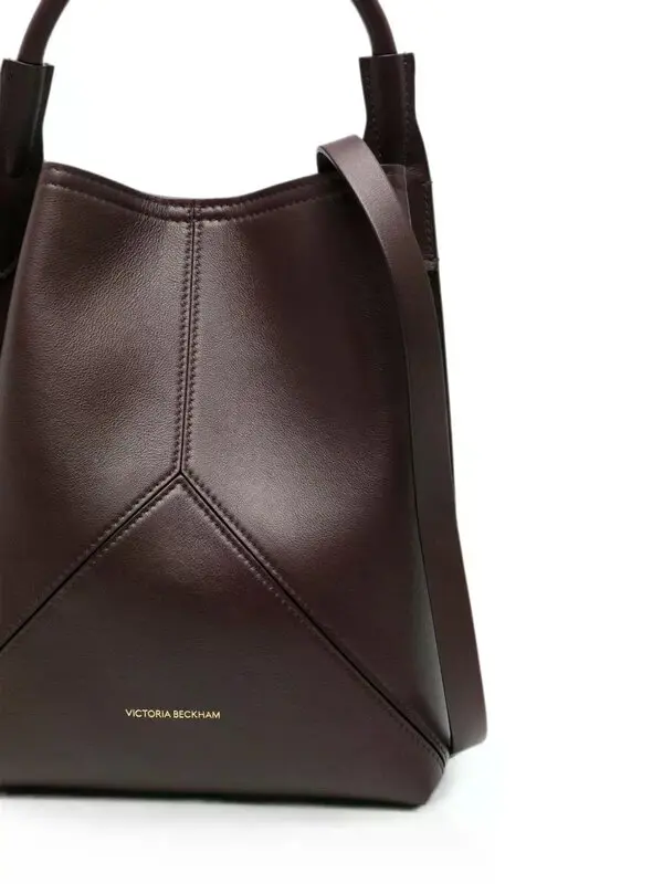 Victoria Beckham Geometric Paneled Leather Tote Bag