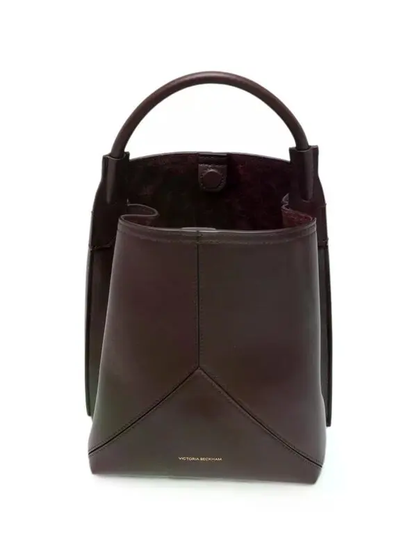 Victoria Beckham Geometric Paneled Leather Tote Bag