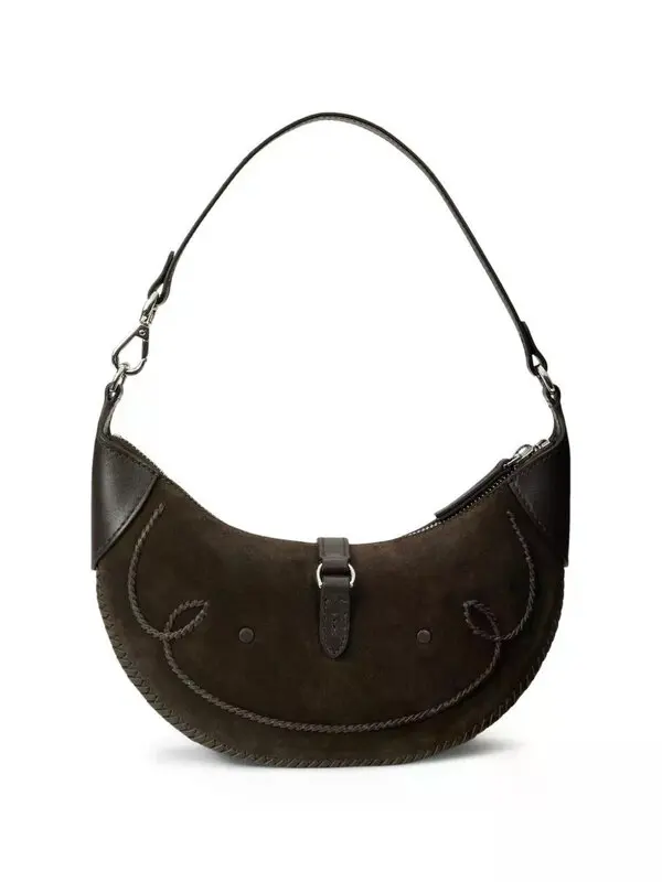 Polo Ralph Lauren Mini Shoulder Bag With Whipstitch Detailing - Brown