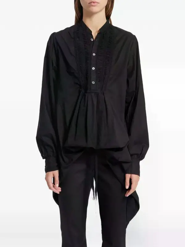 ANN DEMEULEMEESTER Pintuck Detail Pleated Shirt