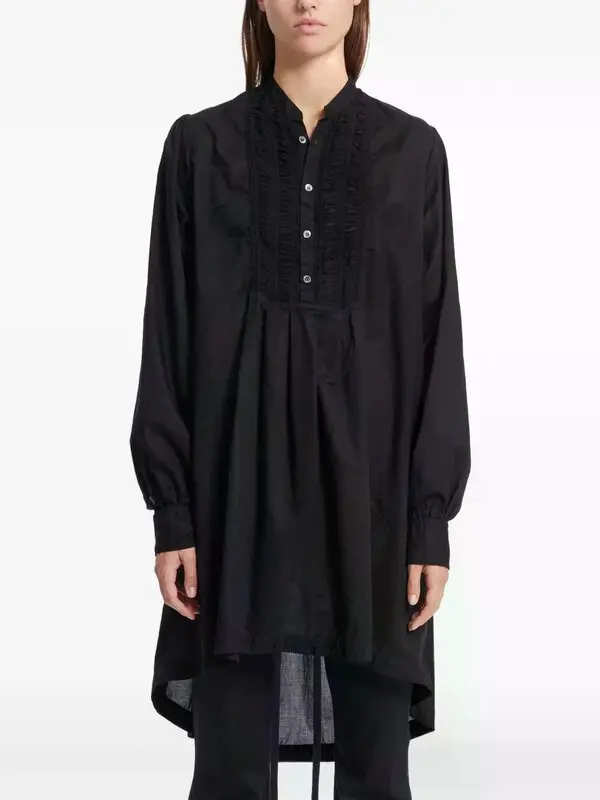 ANN DEMEULEMEESTER Pintuck Detail Pleated Shirt