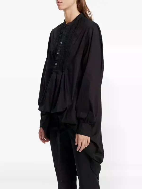 ANN DEMEULEMEESTER Pintuck Detail Pleated Shirt