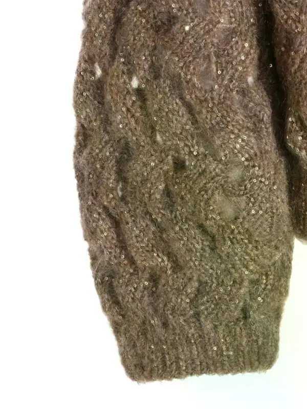 Brunello Cucinelli Sequin-embellished Cable-knit Sweater