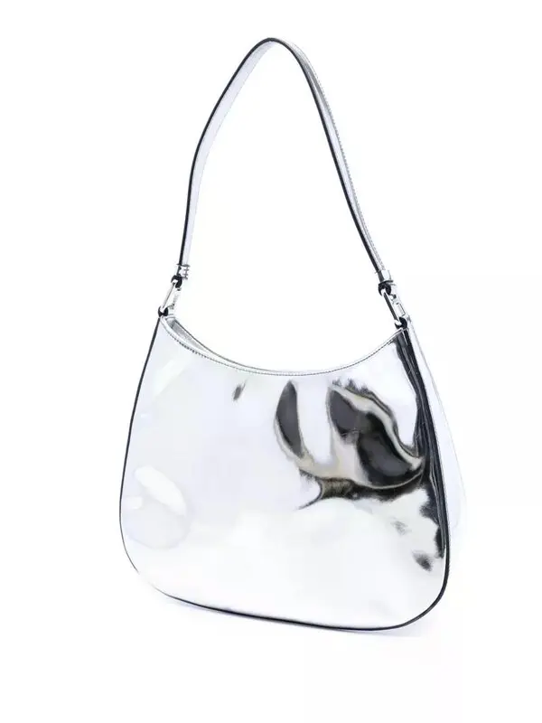 Prada Spazzolato Leather Cleo Shoulder Bag - Silver