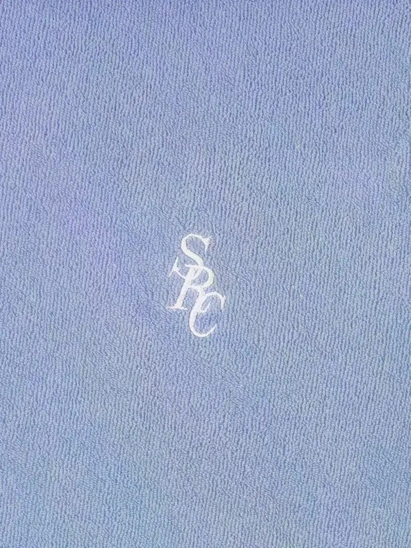 Sporty & Rich Logo-embroidered Terry Cloth Shorts - Blue