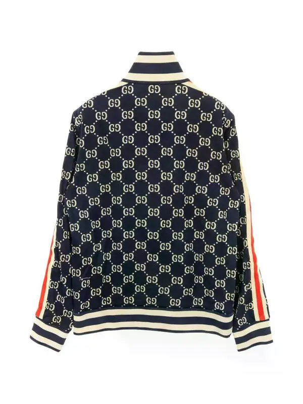 Gucci Gg Jacquard Zip Up Jacket