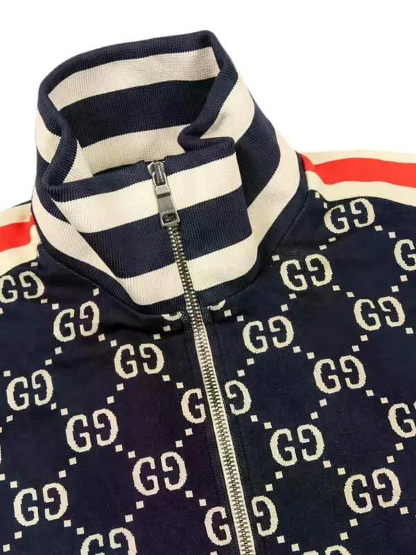 Gucci Gg Jacquard Zip Up Jacket