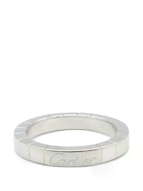 Cartier 18k White Gold Lanière Ring - Silver