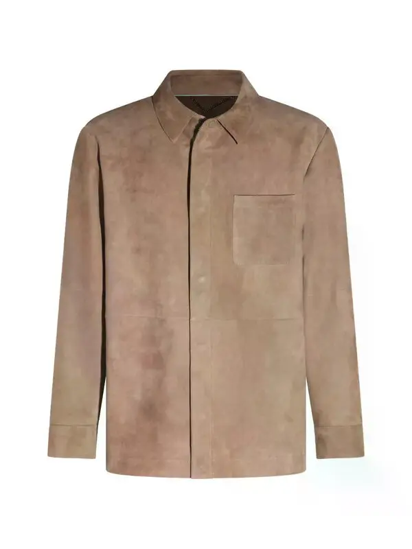 Canali Suede Chest-pocket Jacket