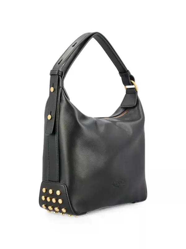 TOD'S Mini Metal Dots Leather Tote Bag - Black