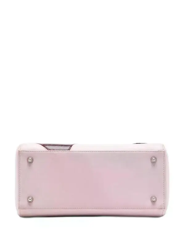 Dior 2015 Medium Calfskin Patent Embroidered Valentines Day Heart Lady Satchel - Pink