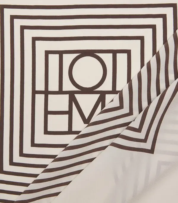 TOTEME Silk Monogram Scarf - Beige