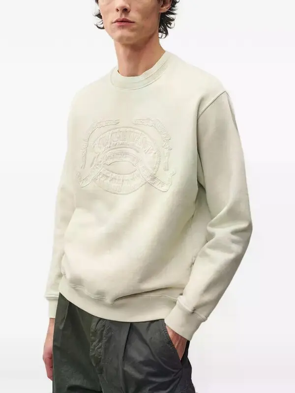 C.P. COMPANY Logo-embroidered Sweatshirt - Neutrals