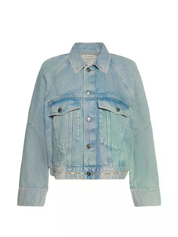 Calvin Klein Acid Wash Denim Jacket - Blue