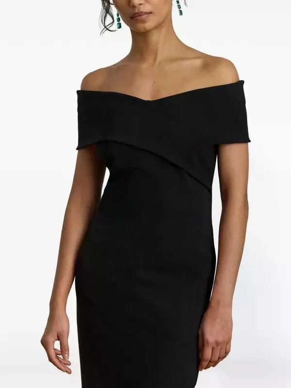 Ralph Lauren Off-the-shoulder Crisscross Maxi Dress