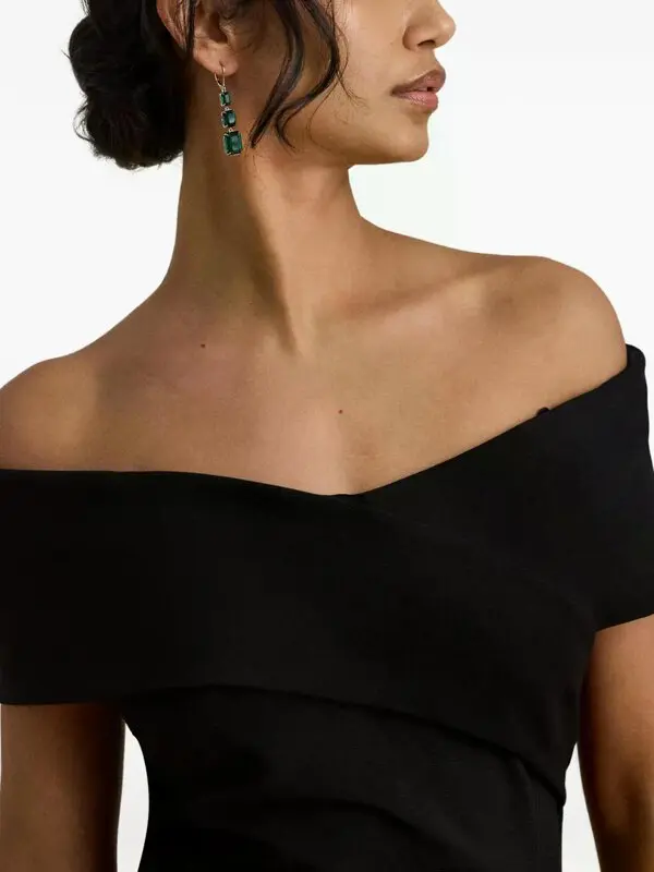 Ralph Lauren Off-the-shoulder Crisscross Maxi Dress