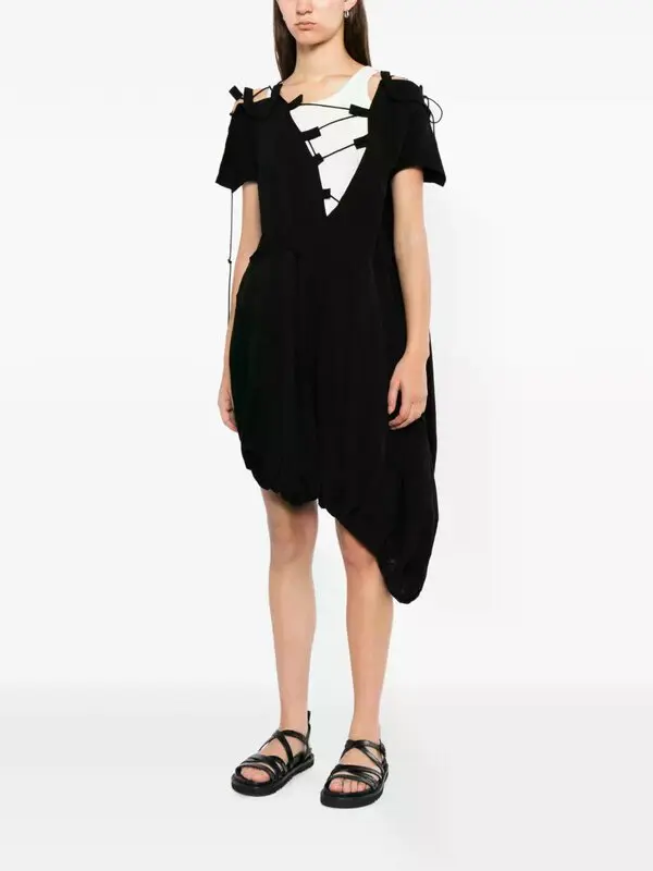 Yohji Yamamoto Asymmetrical Gathered String Dress