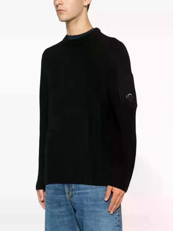 C.P. COMPANY Logo-patch Knitted Sweater