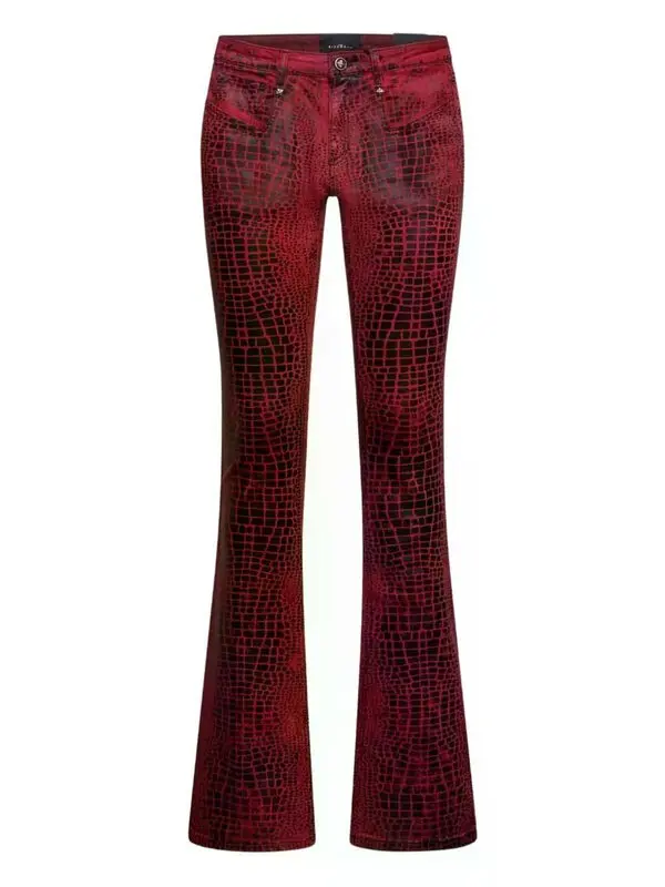 John Richmond Crocodile-print Fla Trousers