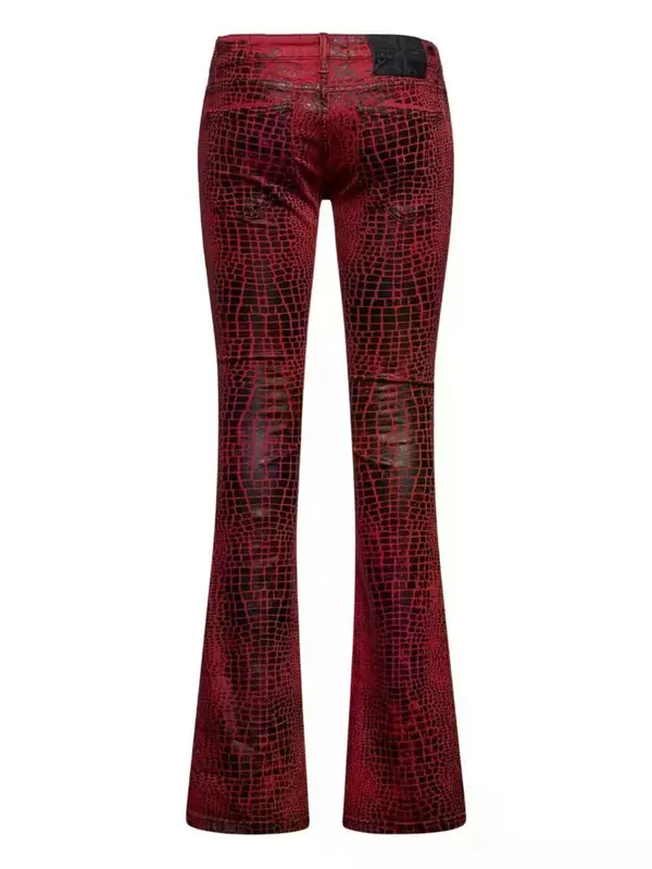 John Richmond Crocodile-print Fla Trousers