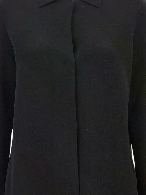 KANGRA Straight-cut Coat With Classic Collar - Black