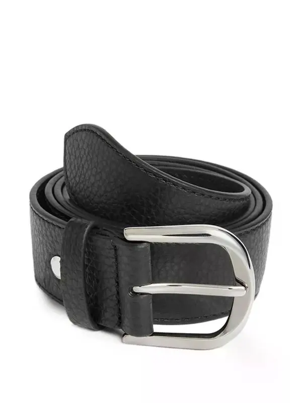 COCCINELLE Erika Pebbled Leather Belt - Black