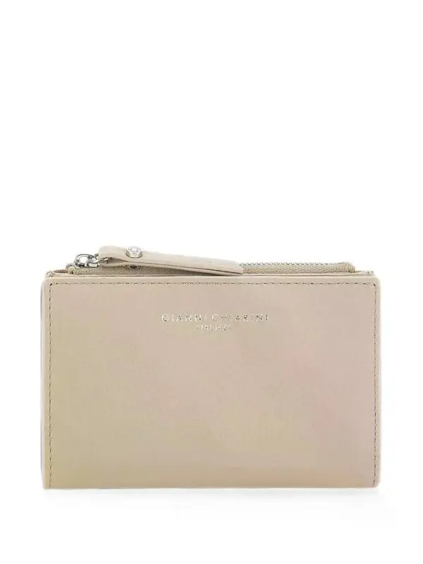 GIANNI CHIARINI Grained Leather Dollaro Wallet - Neutrals