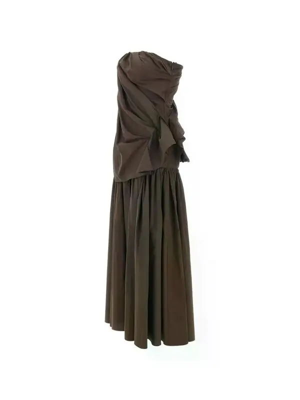 THE GARMENT Bazaar Drape Strapless Midi Dress