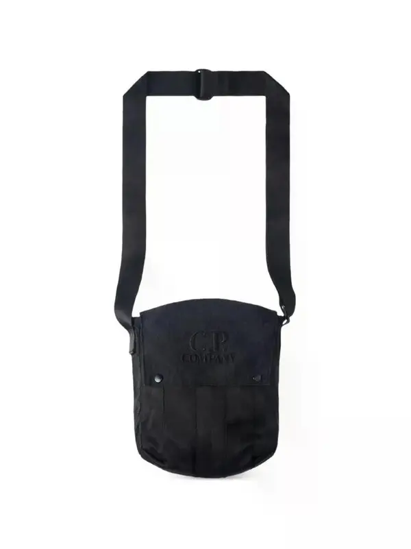 C.P. COMPANY Logo Embroidered Shoulder Bag - Black