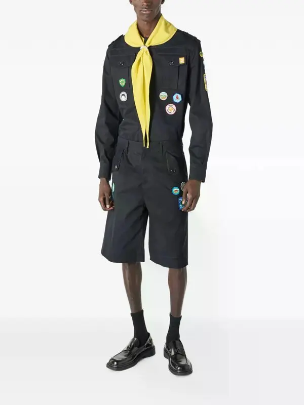 MARINE SERRE Scout Workwear Bermuda Shorts With Patches