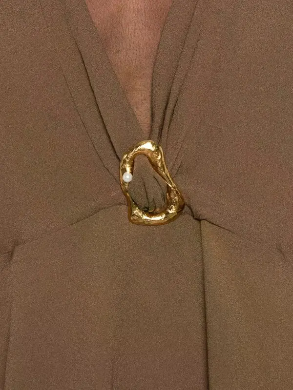 FORTE_FORTE Hammered Ring Draped Top