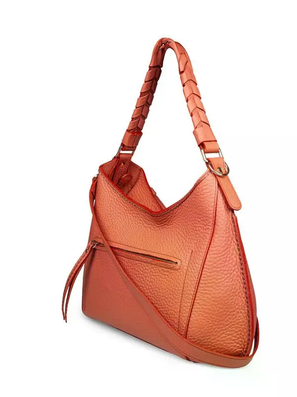 VISONA` Visona Mia Braided-handle Leather Shoulder Bag