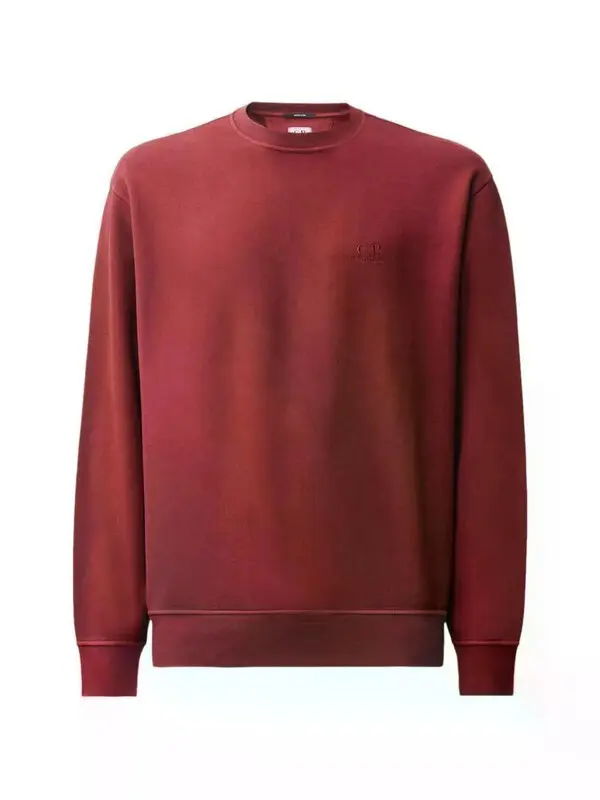C.P. COMPANY Logo Embroidered Cotton Sweatshirt - Red
