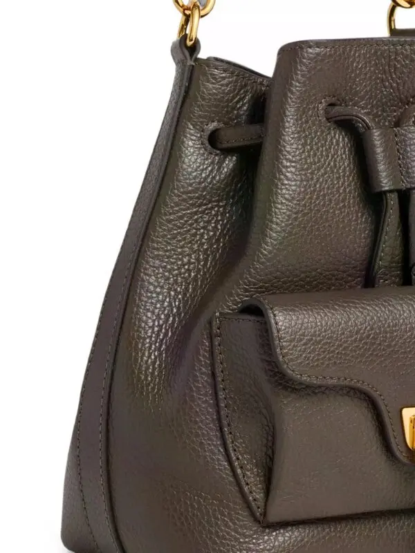 COCCINELLE Beat Generation Grained Leather Bucket Bag - Brown