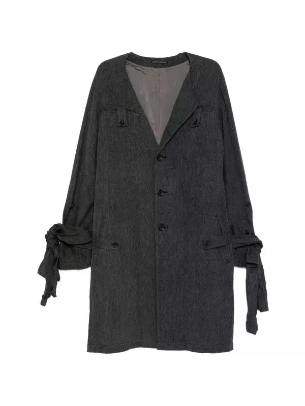 Yohji Yamamoto Asymmetrical Coat - Grey