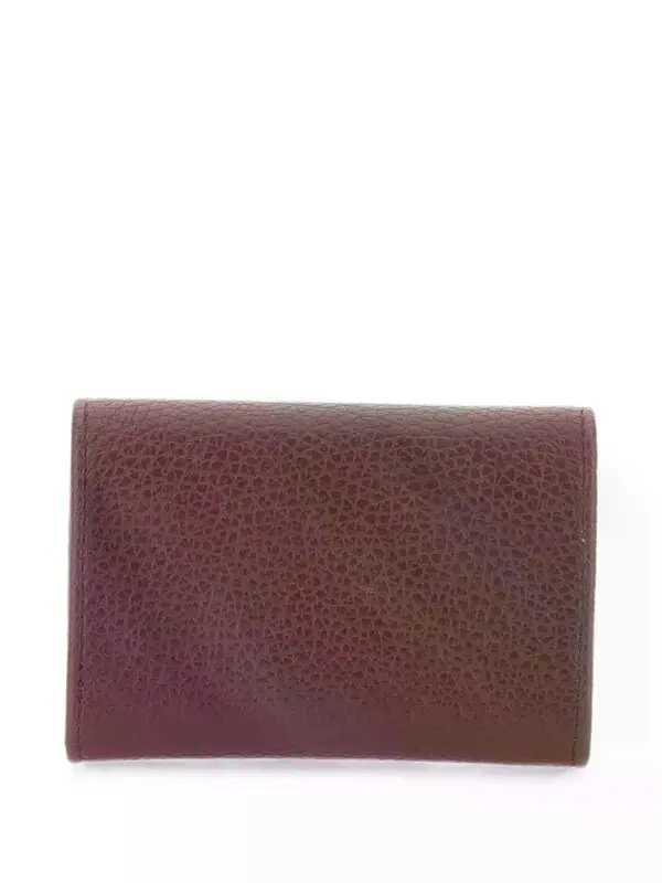 GIANNI CHIARINI Dollaro Hammered Leather Wallet - Red