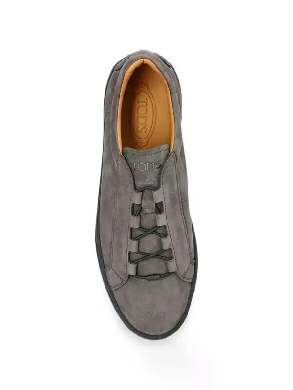 TOD'S Gommino Detail Leather Sneakers - Grey