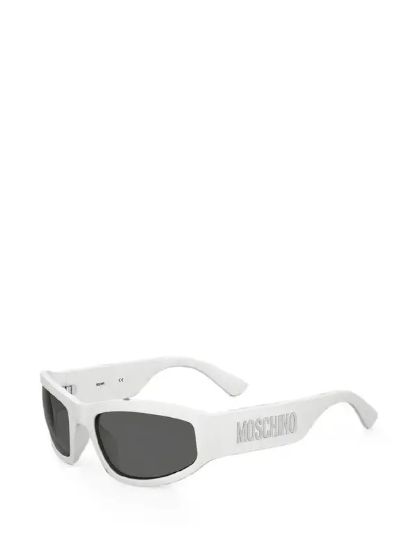 Moschino Rectangle Frame Sunglasses - White