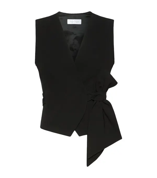 Max Mara Belted Waistcoat - Black