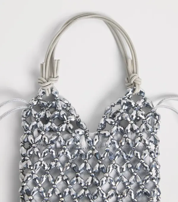 Staud Embellished Kelly Mini Bag - Silver