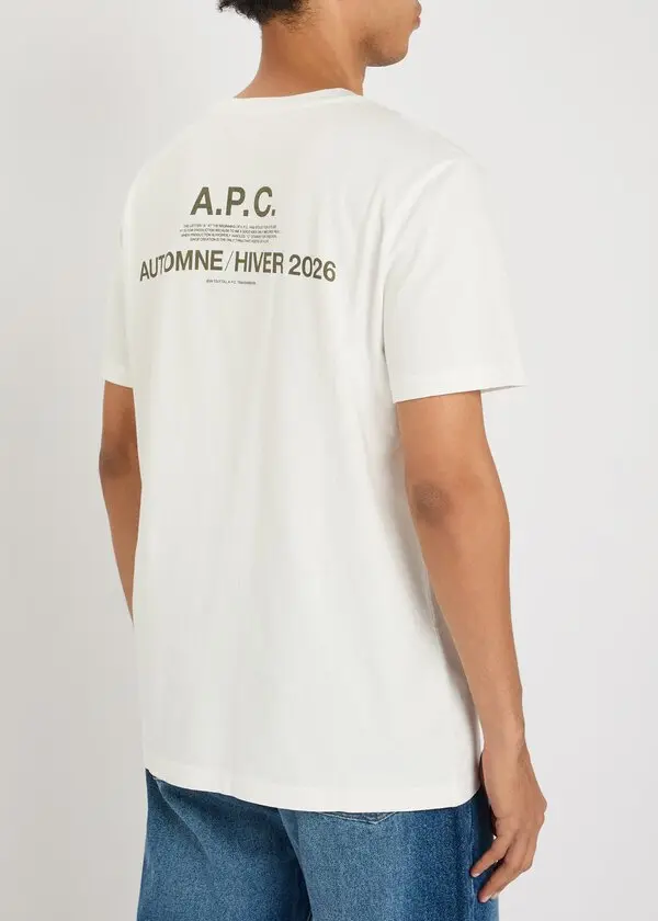 A.p.c. Logo-print Cotton T-shirt - White