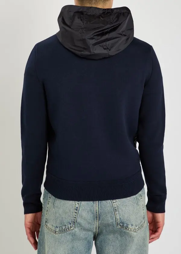 Moncler Hooded Shell And Cotton-blend Jacket