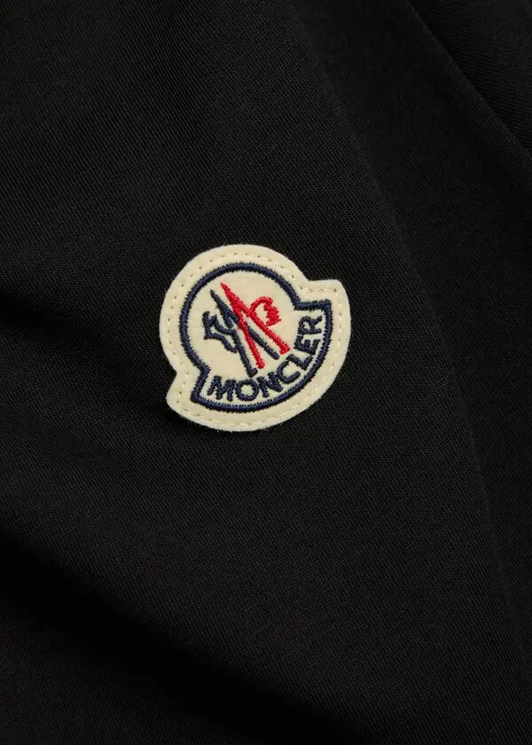 Moncler Logo Cotton T-shirt - Black