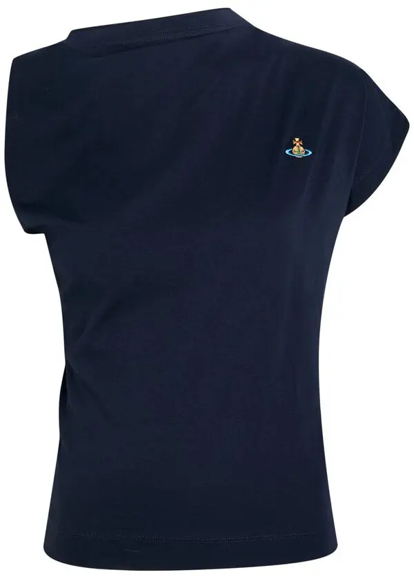 VIVIENNE WESTWOOD Asymmetric Cotton Top - Navy