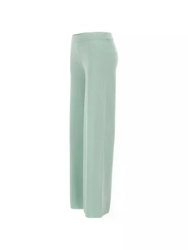 KANGRA Elasticated Waistband Palazzo Pants - Green