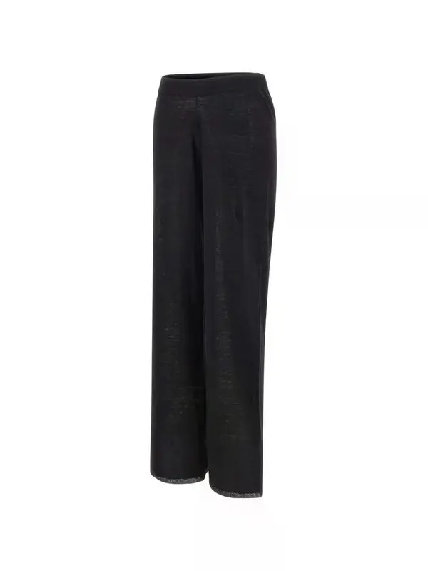 KANGRA Linen-knit Straight-leg Trousers