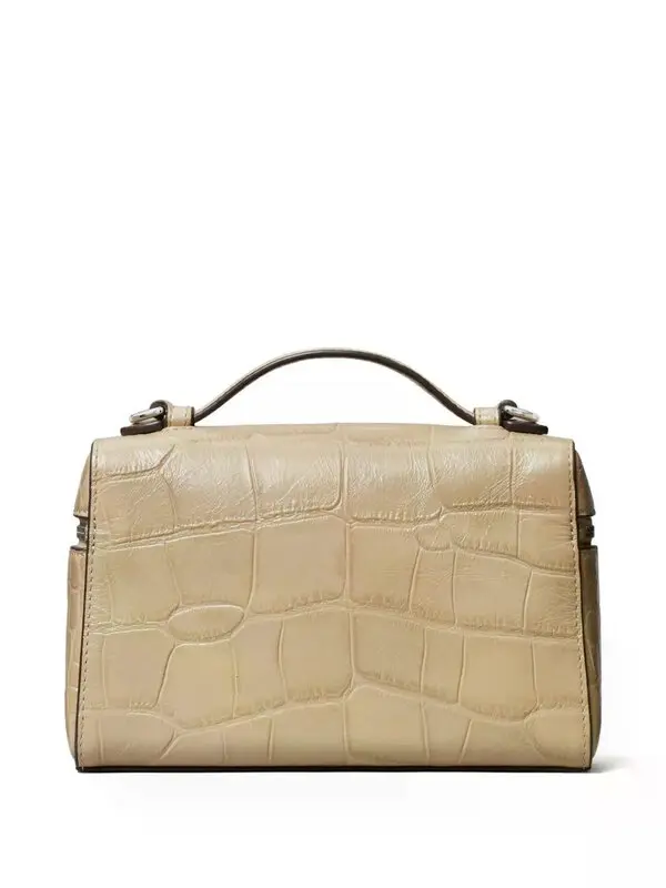 Tory Burch Slim Romy Croc-embossed Top-handle Bag
