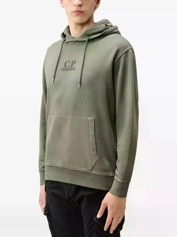 C.P. COMPANY Logo-embroidered Cotton Hoodie
